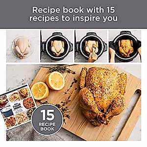 Ninja OS101 Foodi 9-in-1 Pressure Cooker and Air Fryer with Nesting Broil Rack, 5-Quart Capacity, and a Stainless Steel Finish (Renewed)