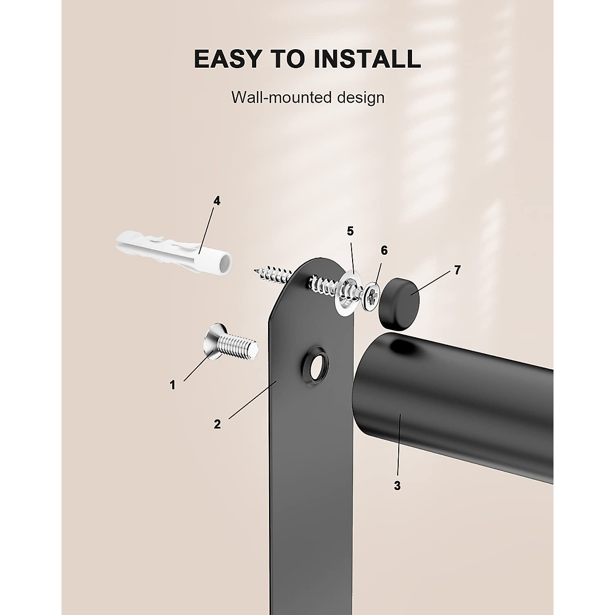 3-Tier Adjustable Ladder Bath Towel Bar 16 to 27.6 Inch,ZUEXT Oil Rubbed Black Stainless Steel Towel Holder, Wall Mounted Stair Towel Rod for Bathroom Kitchen,Strechable Towel Rail Racks w/Hooks