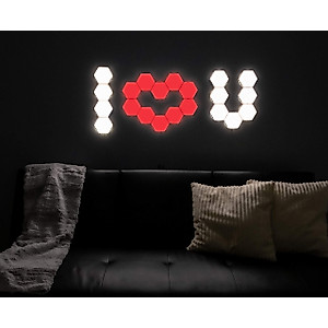 Penophiary RGB Color Changing Hexlight Modular Touch Lights Panels Wall Lighting Night Light Magnetic Hexagonal Honeycomb LED (6 Pcs)