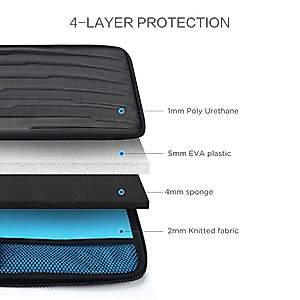 DOMISO 17.3 inch Shock Resistant Laptop Sleeve with Handle Protective Case Compatible with 17.3" Notebook/Dell Inspiron/MSI/HP Pavilion/Lenovo ideapad/Samsung/Acer/HP/Alienware 17, Black