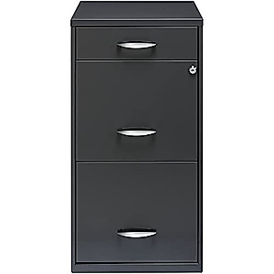 Space Solutions 3 Drawer Metal File Cabinet with Pencil Drawer Charcoal