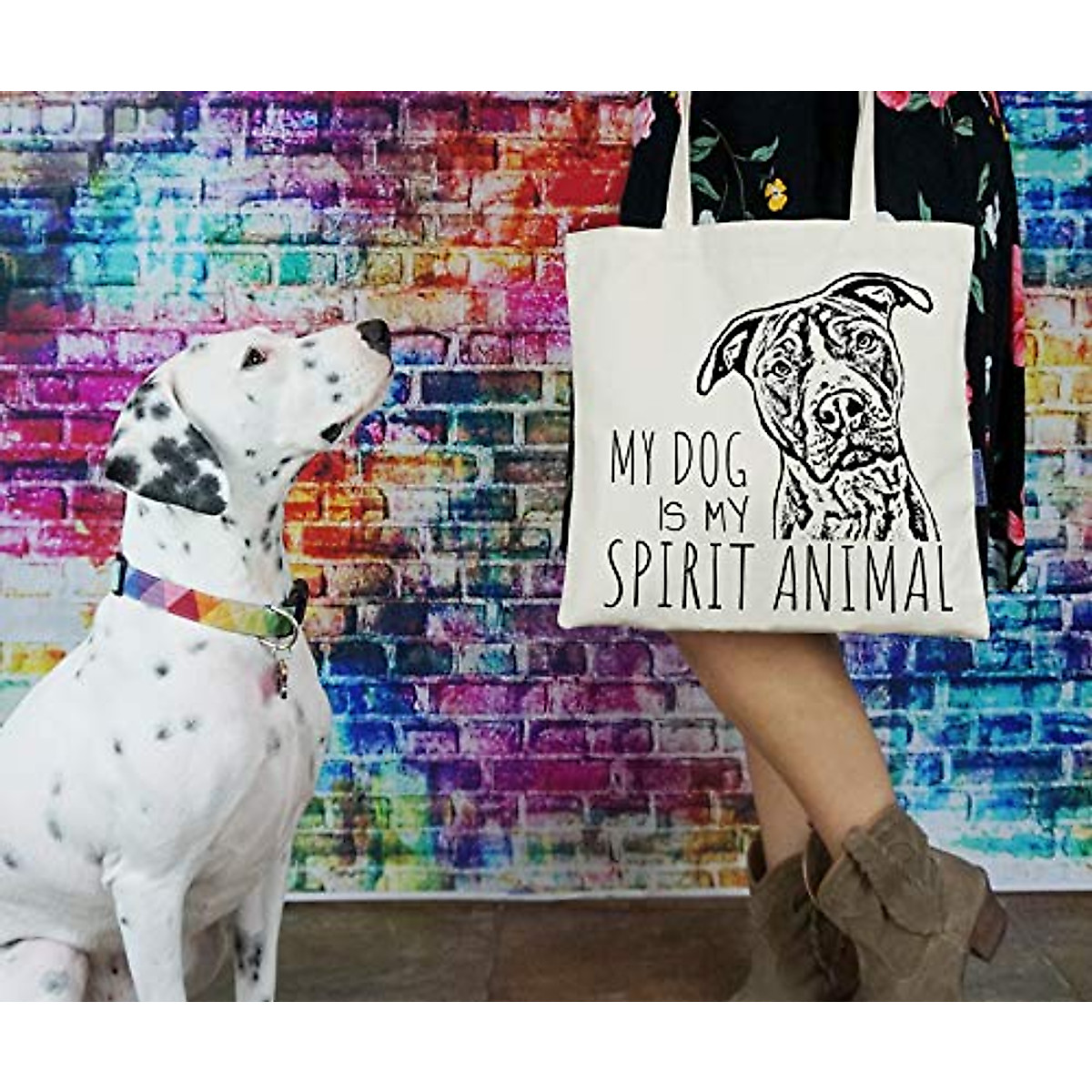 My Dog is My Spirit Animal Tote Bag by Pet Studio Art