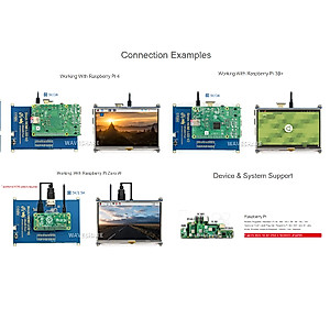 waveshare for Raspberry Pi 5 inch Resistive TFT Touch Screen 800x480 TFT LCD Display Touchscreen HDMI Module Kit Direct-Connect with Raspberry Pi 3 Model B B+, 2 Model B, 1 Model A A+