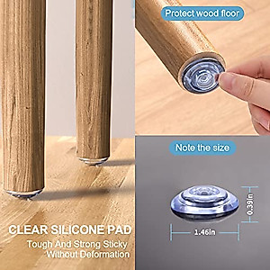 Cabinet Bumper Pads 8 Packs, Clear Adhesive Bumper Pads, Door Stopper Wall Protector, xuenair Rubber Bumper Feet, Adhesive Door Knob Bumper for Wall Fridge Door Stopper