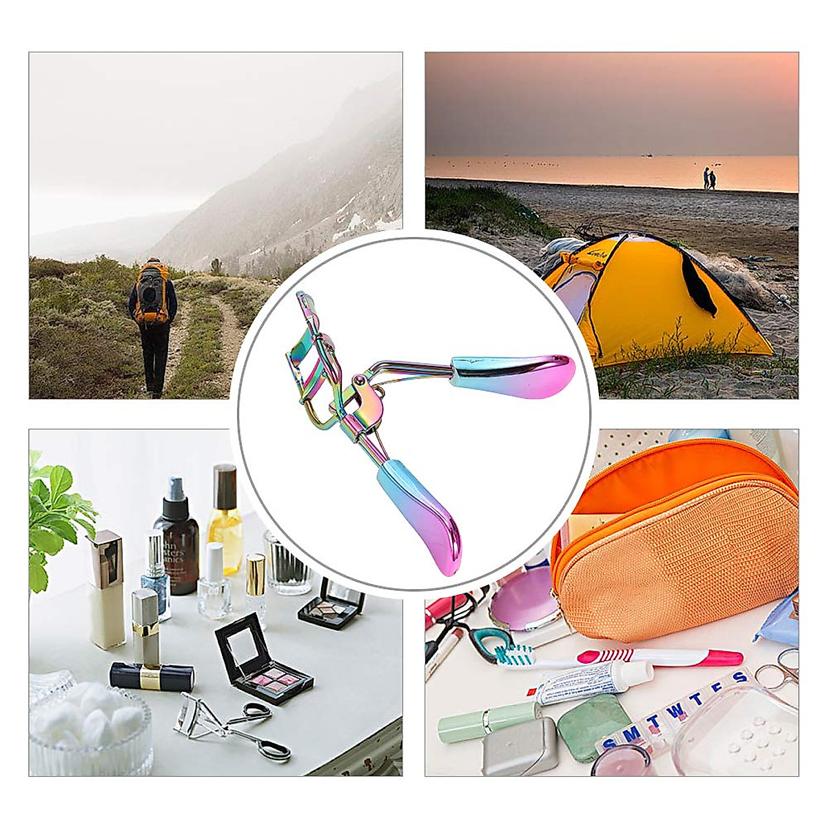 SinPinEra Eyelash Curler with 2 Advanced Silicone Refill Pads & Fits All Eye Shapes - Start a Beautiful Story Now! (Multi-Colored)