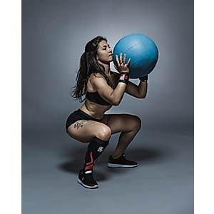 UNBROKENSHOP Cross Fit Shin Guard Calf Compression Sleeve 7mm, Weightlifting, Deadlift, Rope Climb, Box Jumps for Men Women, Single (Red) [L/XL]