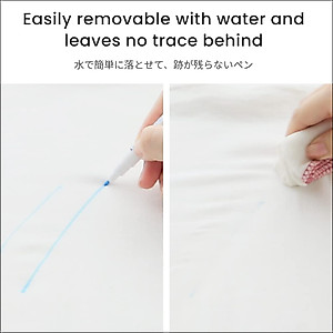 LEONIS Water Erasable Fabric Marking Pen Blue 5 Count Pack [ 78008 ]