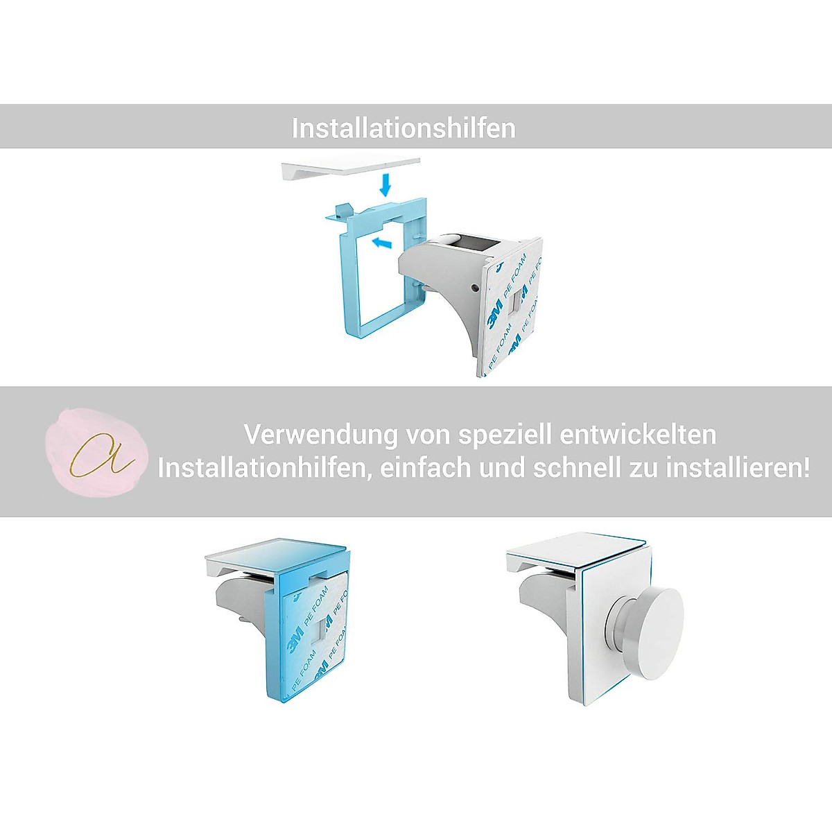 Avantina Cabinet Locks Child Safety I 4X Magnetic Cabinet Locks I Baby Proofing and Easy to Install I for Cabinets and Drawers