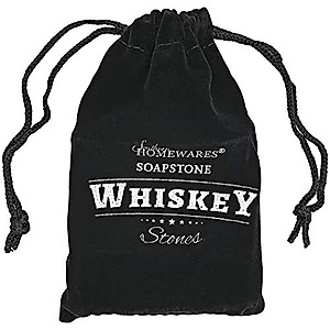 Southern Homewares Soapstone Whiskey Stones Chilling Rocks Beverage Cooler Set of 9 W/ Storage Bag