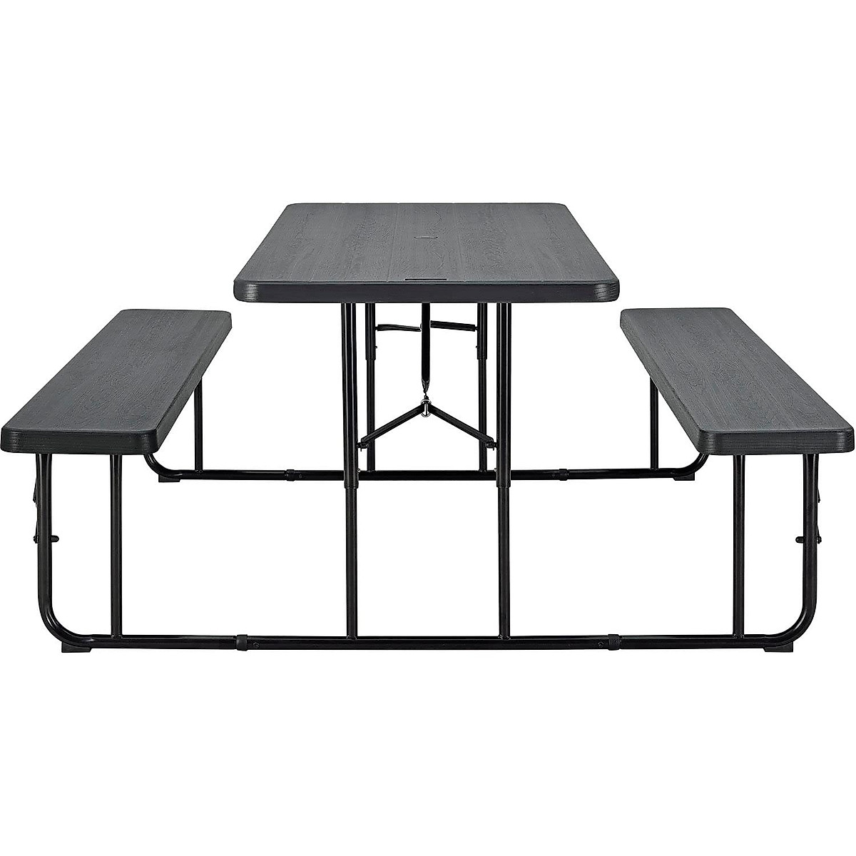 Global Industrial 6' Folding Plastic Picnic Table, Charcoal