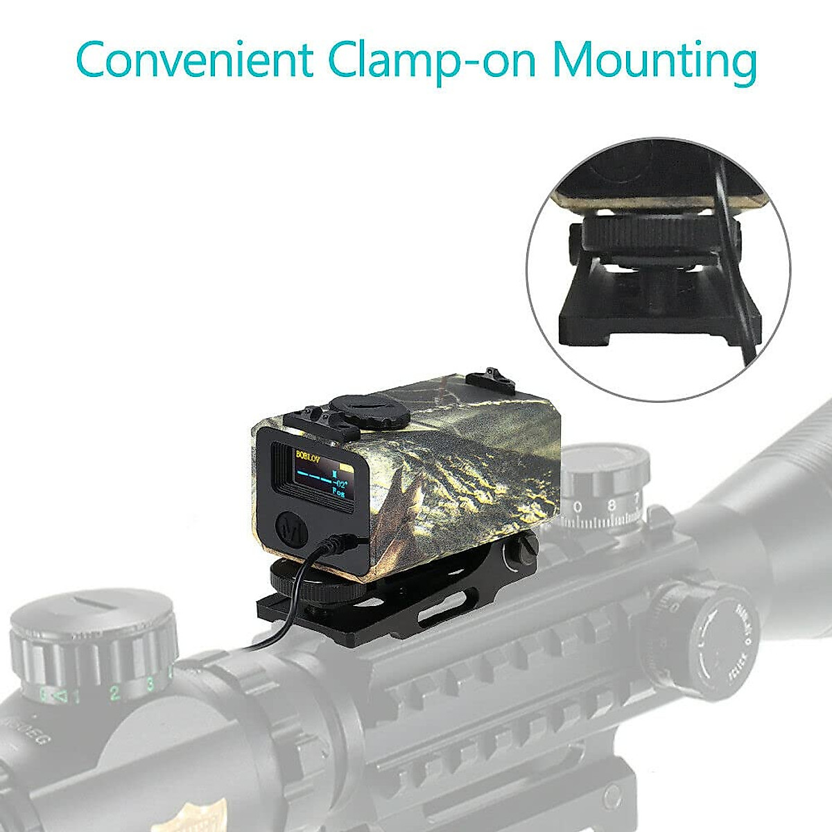 LaserWorks LE-032 Riflescope Mate rangefinder 700M Mini Tactical Outdoor Hunting Shooting Range Finder Archery Crossbow Sight Target Scope Camouflage