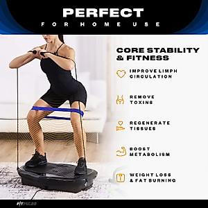 FITPULSE PRO Vibration Plate Exercise Machine - Single Motor Vibration Platform Machine Vibrating Platform - Body Vibration Machine Vibrating Machine Vibration Plates Black Vibrating Plate