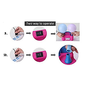 Balloon Pump Electric Portable Air Filler Machine for Balloons Small 400W ≤85dB Dual Nozzle Inflator/Blower for Party Decoration