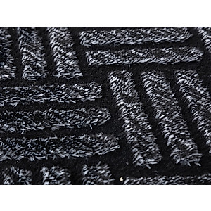 KORBLISS Ultra-Soft Microfiber Non-Slip 6x9 Area Rug, Luxurious Machine Washable Carpet for Bedrooms, Living Rooms, and Kids' Rooms, Jacquard Black