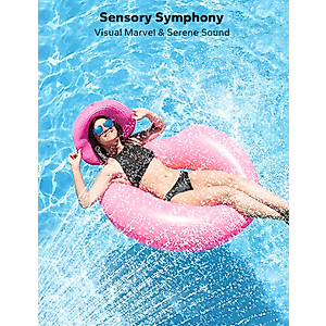 POOLHACKER Pool Fountains for Above and In-ground Pools, Adjustable Whale Tail Waterfall Wide Width Pool Sprinkler Fountain for Relaxation & Cooling 10-20 Degrees, Swimming Pool SPA Accessories