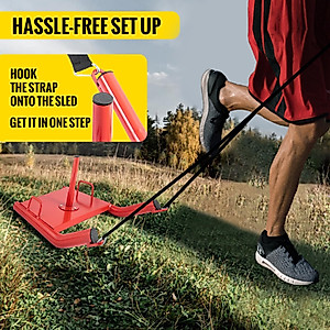 ECOTRIC Power Speed Sled & Harness Weighted Drag Sport Running Football Train