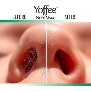 Yoffee Nose Wax Kit - Natural Bio-Beeswax & Aloe Vera Made Nose Waxing Kit for Men & Women - 10 Reusable Nostril Waxing Sticks - Painless Nose Hair Wax Removal - - Paraben & Phthalates Free