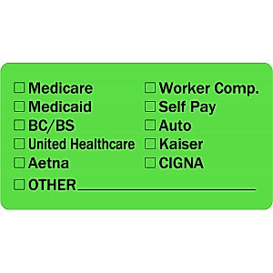 LabelValue.com | Insurance Provider Checklist Medical Healthcare Labels 2"x 1" - 500 Labels Per roll