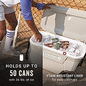 Coleman Ice Chest | Coleman 316 Series Wheeled Hard Coolers, 62qt Rock Grey