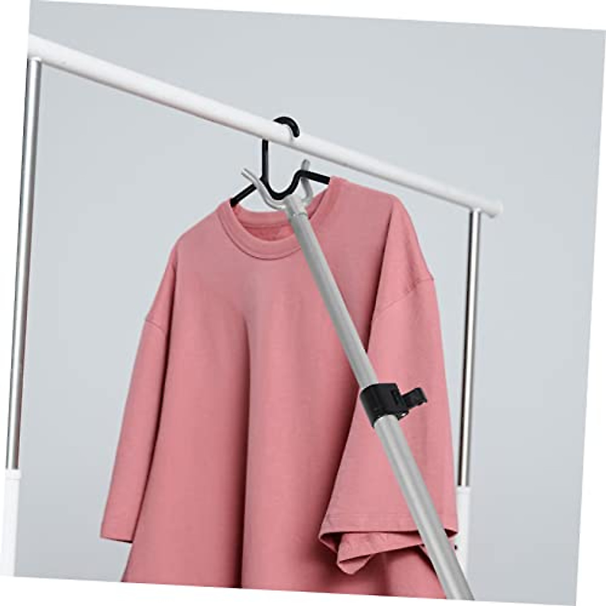 SHOWERORO 1pc Closet Clothes Rail Heavy Duty Shelves Pant Hooks for Closet Adjustable Hitch Metal Clothesline Pole Clothesline Poles for outside Clothesline Poles Outdoor Cloth Hanger Pole