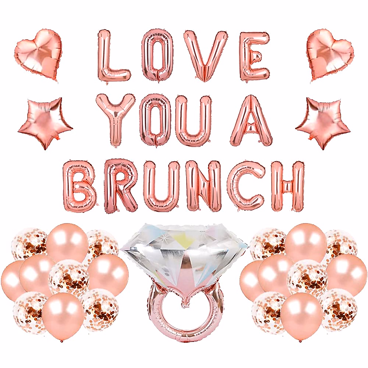 BTXLHAOHE Love You a Brunch Balloons Banner Bridal Brunch Party Decorations Supplies Bachelorette Party Bridal Shower Party Decor Supplies