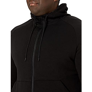 Amazon Essentials Men's Tech Fleece Full-Zip Hooded Sweatshirt, Black, XX-Large