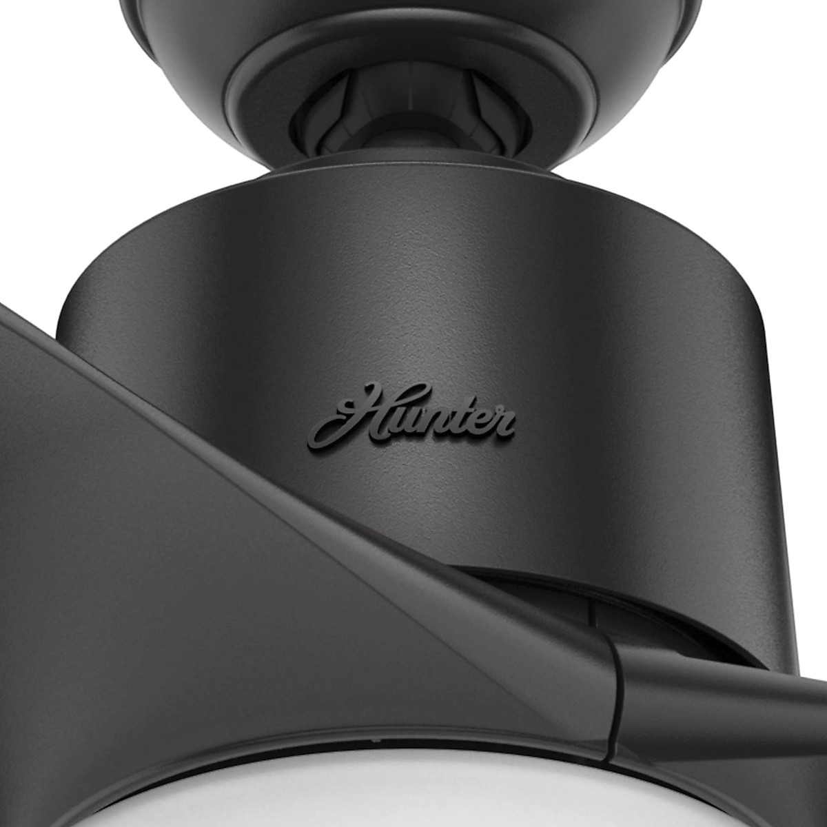 Hunter Fan Company, 59375, 54 inch Wi-Fi Symphony Matte Black Ceiling Fan with LED Light Kit and Handheld Remote, Smart Fan