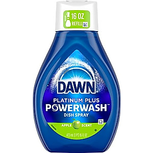 Dawn 52367 Platinum Powerwash Dish Spray Soap, Apple Scent, 16-oz. Refill