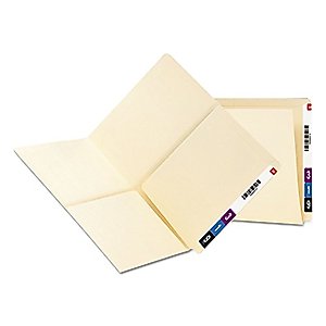 Smead End Tab Folder, Letter, Straight, 2 Pockets, Manila, 25 per Box (24117)