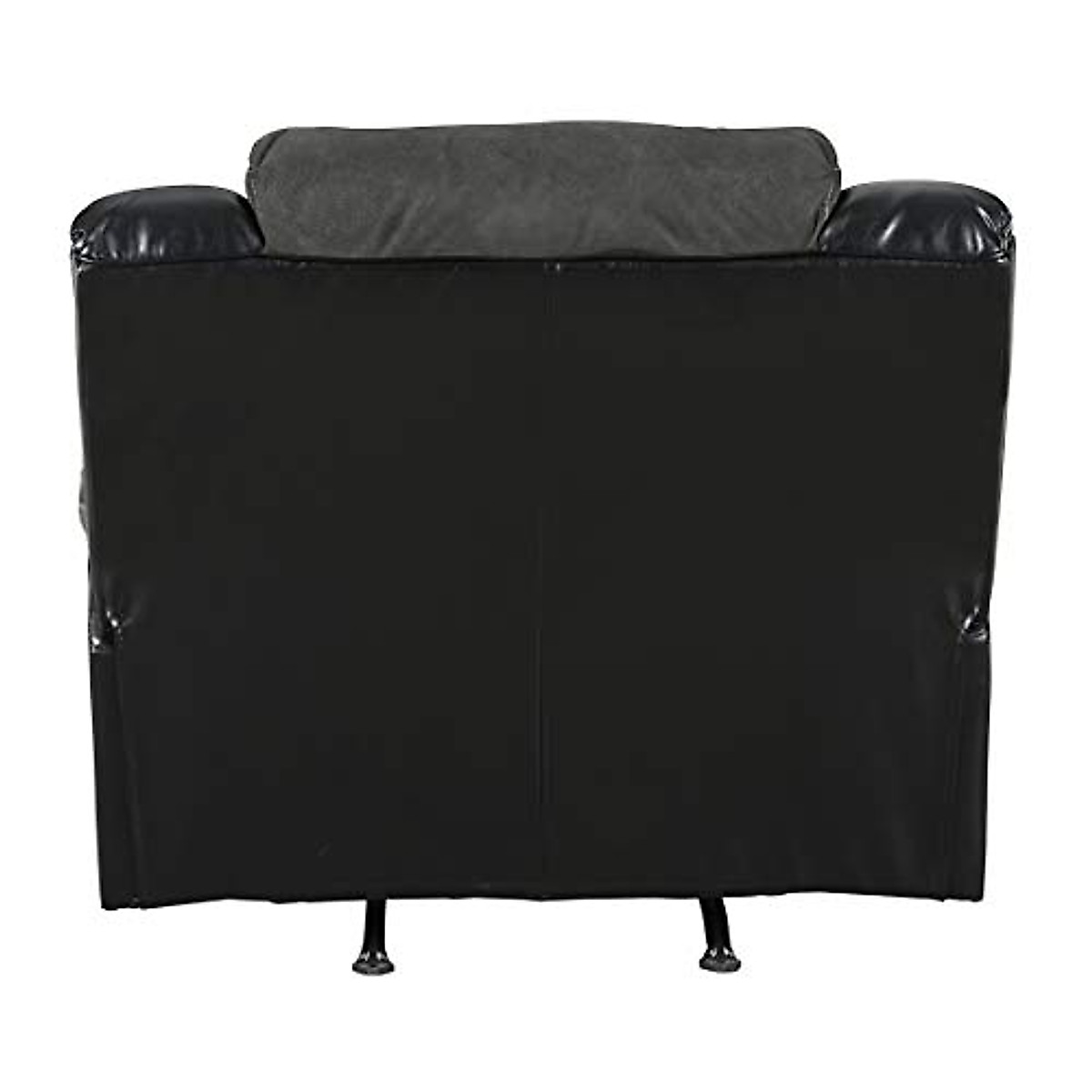 Signature Design by Ashley Earhart Faux Leather Manual Rocker Recliner, Gray