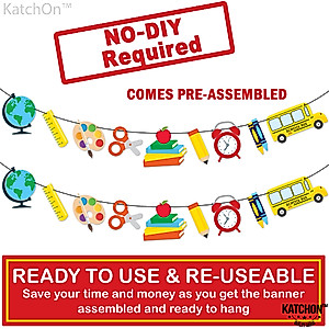 KatchOn, Back to School Decorations - Large, 10 Feet, No DIY | Back to School Banner, Teacher Appreciation Banner | Back to School Garland, Teacher Appreciation Decorations | Teacher Party Decorations