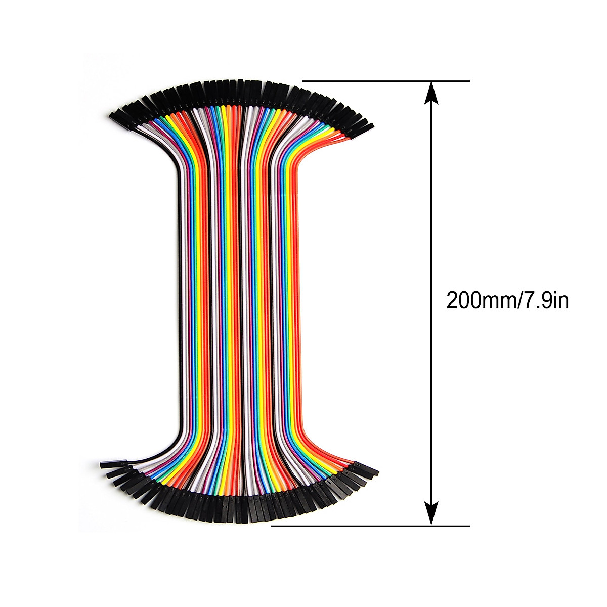 GenBasic 80 Piece Female to Female Jumper Wires (4 and 8 Inch)