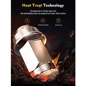 MIKKUPPA M14x2.0 Lug Nuts - Replacement for 2003-2014 Ford F150 Expedition Lincoln Navigator Factory Wheels - 24pcs 13/16 Hex 2 Inch Chrome OEM Factory Style Large Acorn Seat Lug Nuts