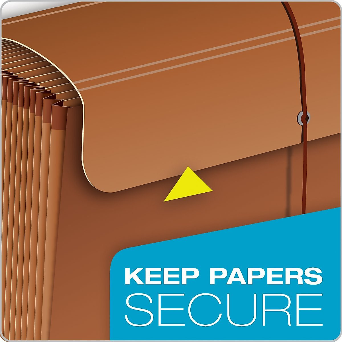 Globe Weis /Pendaflex Heavy Duty Expanding File with Flap, 12 Monthly Pockets, 1/3 Cut Tabs, Brown, Letter Size (R117MLHD)