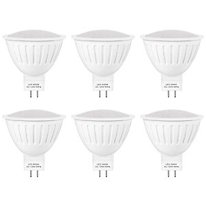 Small Frog 120V MR16 Led Bulbs 5W Replace 40W -50W Halogen Bulb,3000K Soft Warm White,120 Voltage MR16 GU5.3 Bulb Spotlights for Landscape Flood Track Lighting,Dimmable,Pack of 6