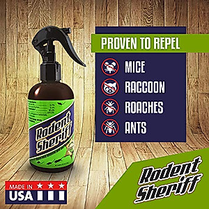 Rodent Sheriff Pest Control - Ultra-Pure Peppermint Spray Repellent - Naturally Repels Mice, Raccoons, Ants, and More - Made in USA (2)