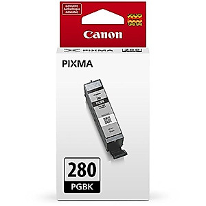 Genuine Canon CLI-281 5-Color Ink Tank Combo Pack with 5 x 5 Photo Paper (2091C006) Canon PGI-280 Pigment Black Ink Tank (2075C001)