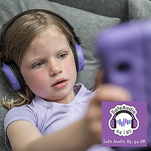 Made for Amazon, Volume Limiting Bluetooth BuddyPhones, PopTime in Purple. Ages (8-15)