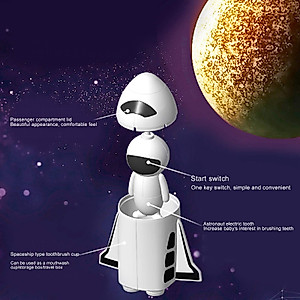 Sonic Rechargeable Kids Electric Toothbrush with 3 Brush Head, Cute Shaped Toothbrush for Children, IPX7 Waterproof