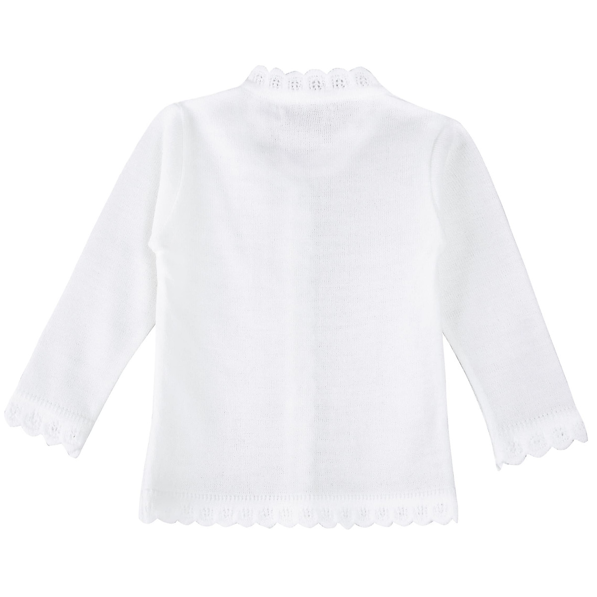 Lilax Baby Girls' Little Hearts Knit Cardigan Sweater 12M White