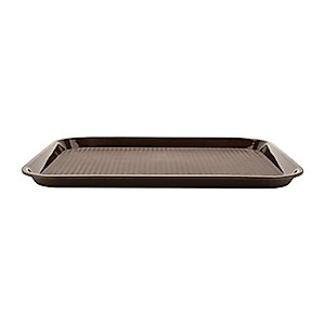 G.E.T. FT-14-BR BPA-Free Cafeteria / Fast Food Tray, 14" x 10.75", Brown (Set of 12)