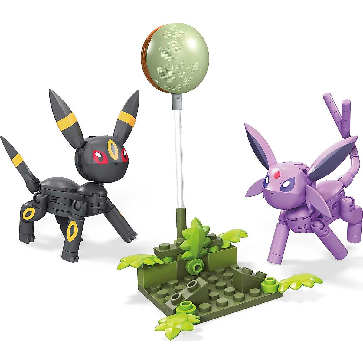 MEGA Pokémon Action Figure Building Toys, Umbreon & Espeon With 122 Pieces, 2 Poseable Characters, 4 Inches Tall, Gift Idea For Kids