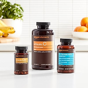 Amazon Elements Elderberry Complex Berry Flavored Immune System Support Lozenges, Adult, 60 Count, (Packaging may vary)