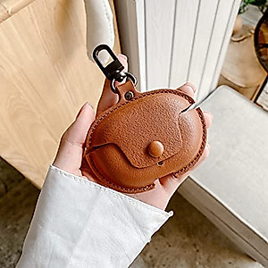 Leather Case for New Beats Studio Buds 2021 Shockproof Protective Cover Skin with Keychain for Women Girls Men Boys for Beats Studio Buds Headphone