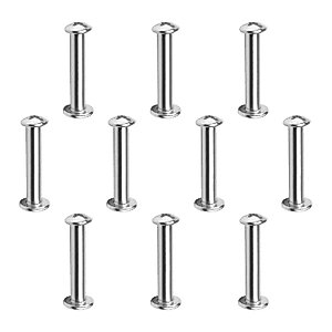 Juvielich Screw Post Fit for 1/8"(4mm) Hole Dia,20 Sets Female M4x20mm Chicago Screw Binding Screw Post Belt Buckle Binding Bolts Leather Fastener for Scrapbook Photo Albums Binding,DIY Enthusiasts
