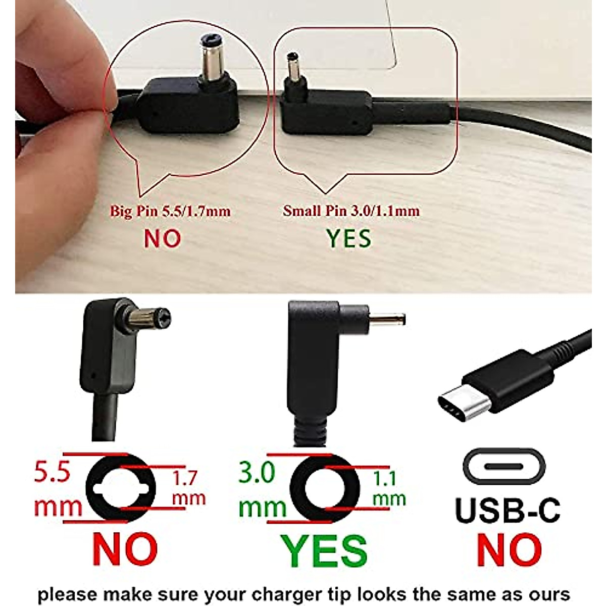 19V 3.42A 65W Replacement Laptop Battery Charger for Acer ChromeBook C720 C720P AC Adapter Power Supply Cord