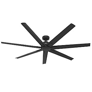 Hunter Fan 72 Inch Black Ceiling Fan with 7 Blades, Indoor/Outdoor Ceiling Fans for Porch, Farmhouse, Bedroom, Living Room (Renewed)