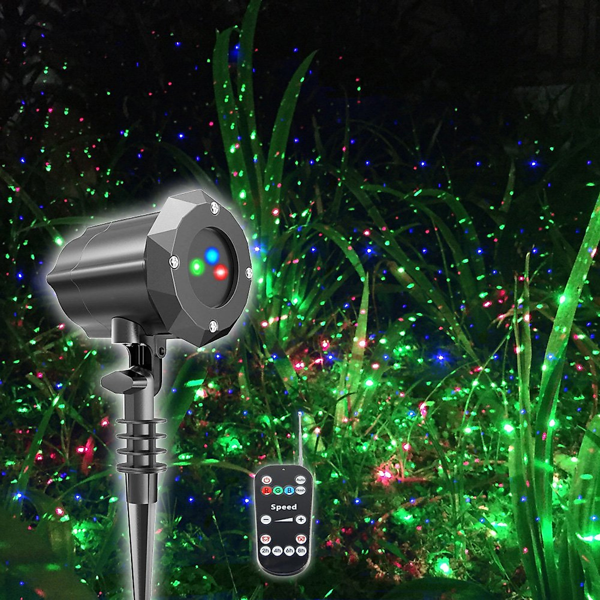 Poeland Garden Lights Moving Laser Christmas Lights Firefly Star Projector for Home and Garden