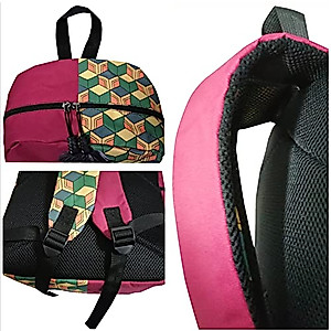 XIXISA 18 INCH Anime Tomioka Giyuu Backpack with Pencil Case, Demon Slayer Backpacks Bookbag Schoolbag Daypack for Teens Large Capacity Travel Bag (18 INCH, Tomioka Giyuu)