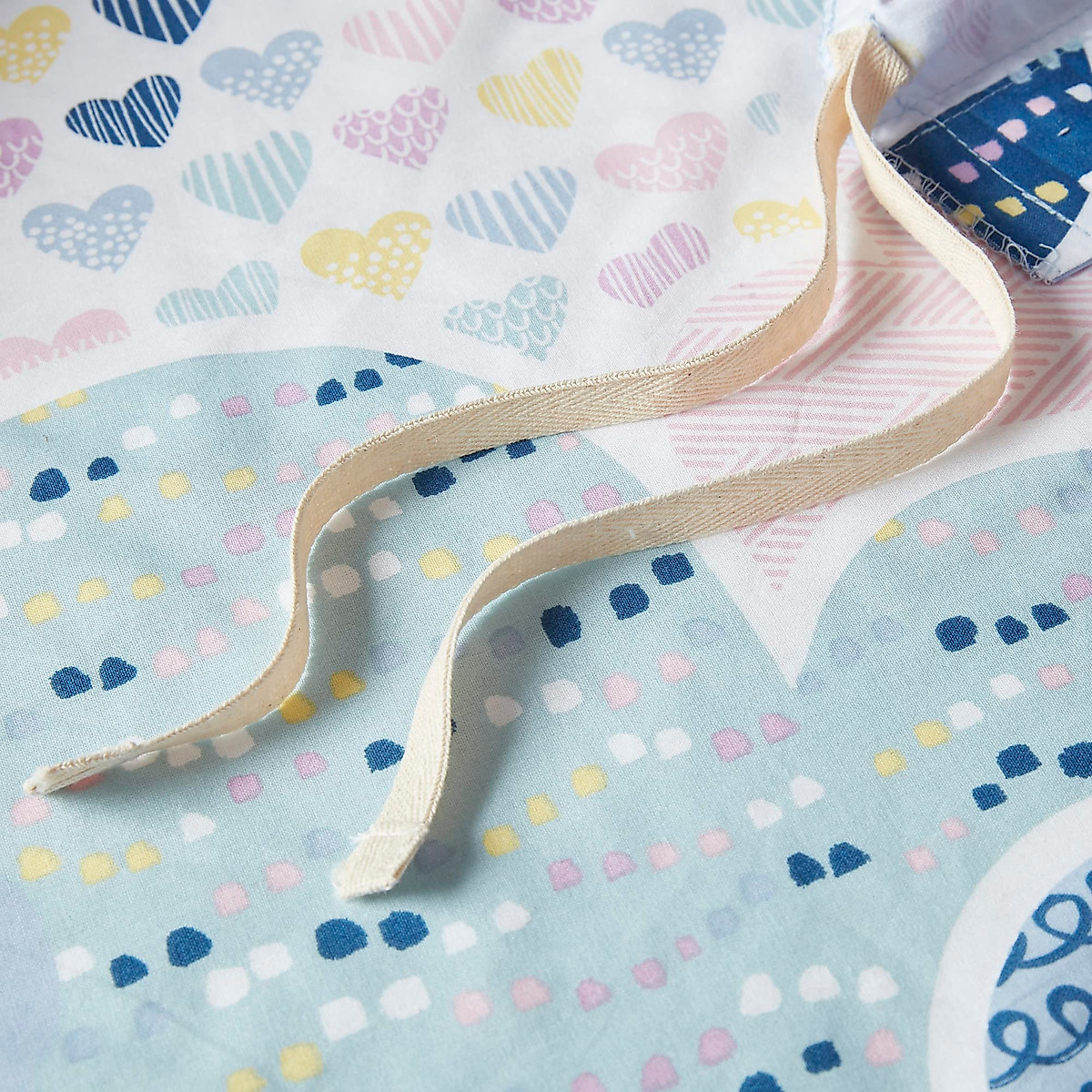 Urban Habitat Kids Duvet Set Vibrant Fun and Playful Print All Season Comforter Cover Matching Shams, Decorative Pillow, Children Bedding, Bedroom Décor, Full/Queen, Cloud Blue 5 Piece